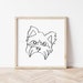 Yorkshire Terrier Dog Art Print, Line Drawing, Line Art, Dog Pet ...
