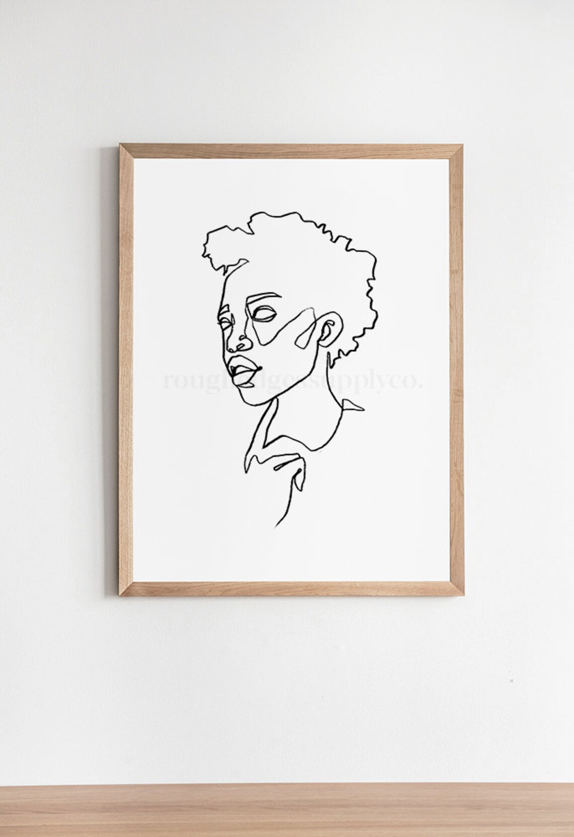 Black Woman Portrait Line Drawing, African American Woman Line Art ...