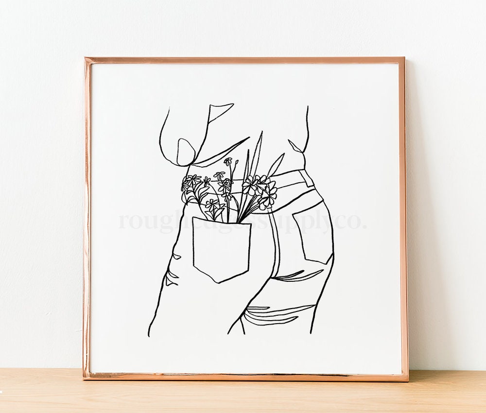 Body Positive Line Art Female Figure Art Print Minimalist | Etsy