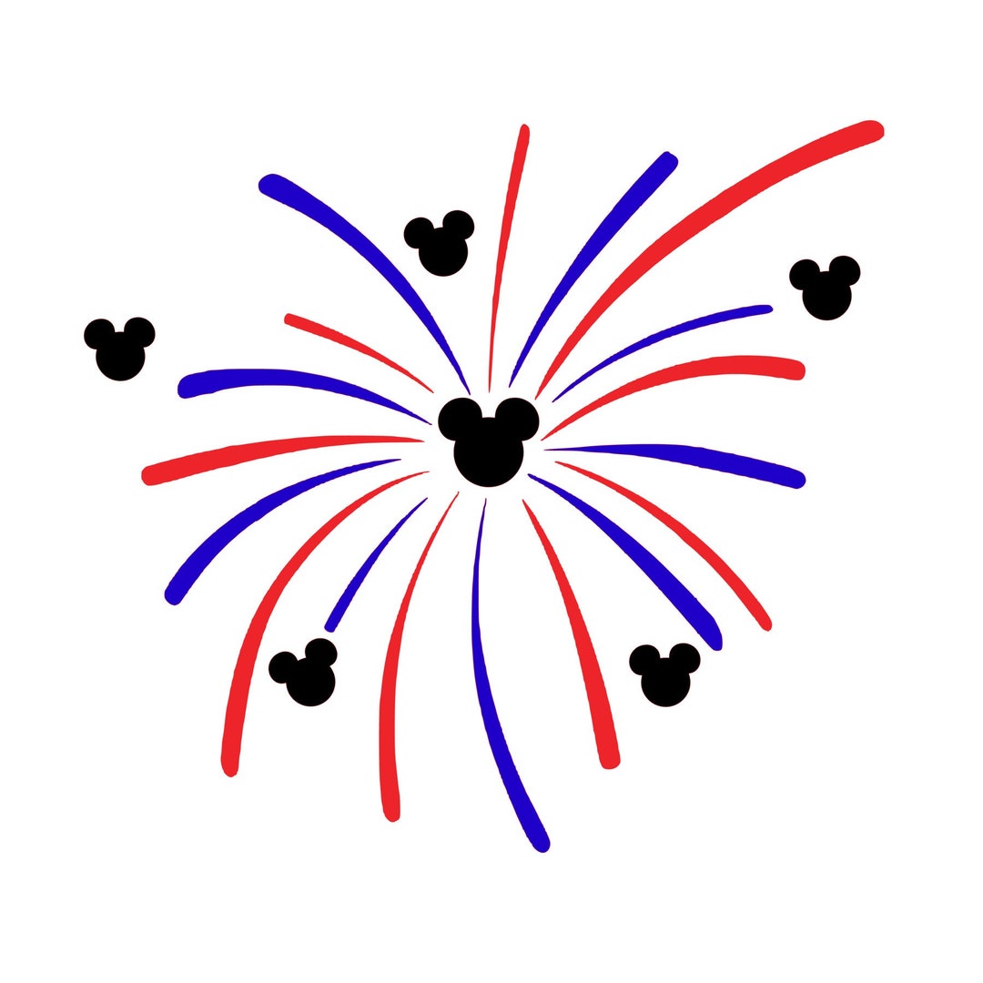 Mickey Mouse Fireworks SVG - Etsy