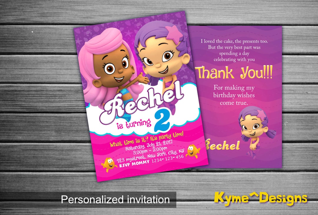 Personalized Birthday Invitation Card, Digital Birthday Party ...