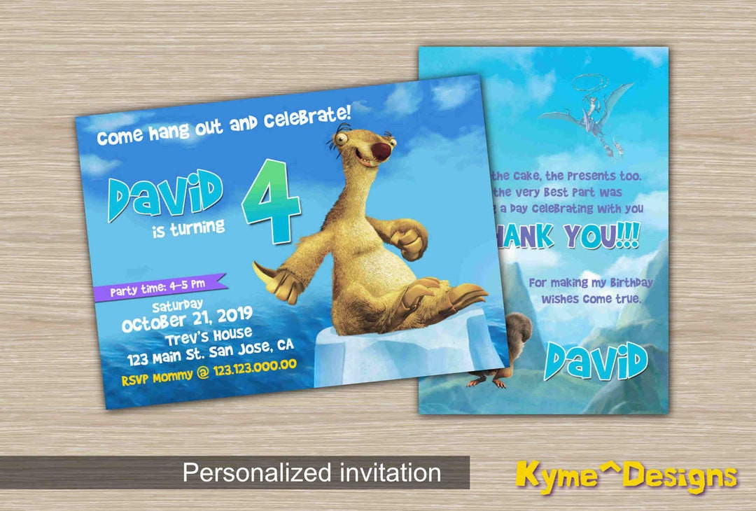 New Customized Birthday Invitation, Personalized Birthday Card With ...