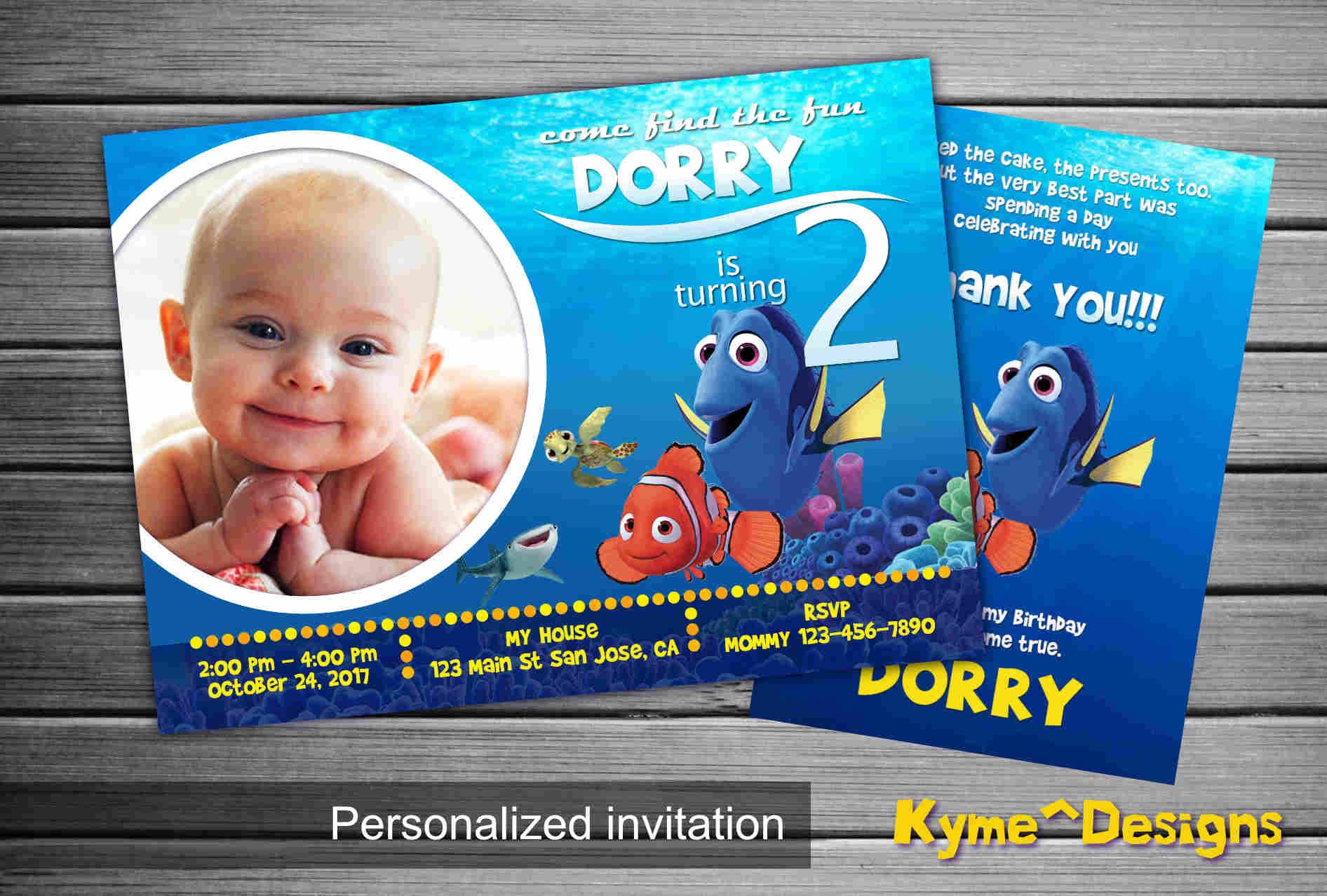 Customized Birthday Invitation, Personalized Birthday Card With FREE ...