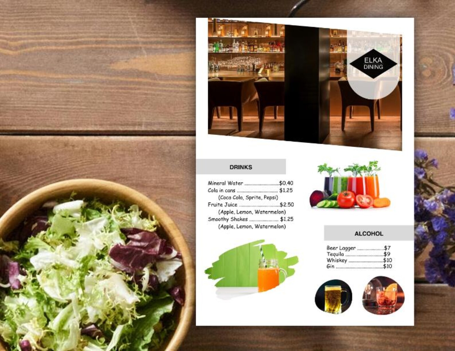 Restaurant Menu Template, Canva Template, Editable Menu, Original ...