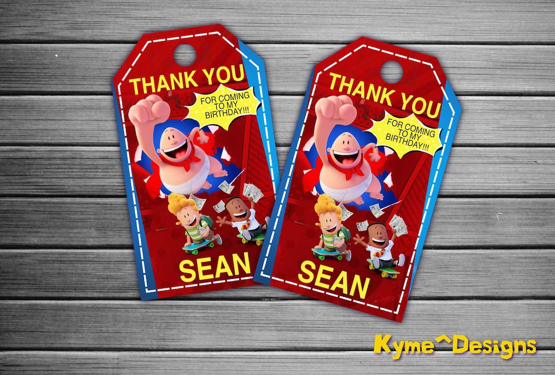 Birthday Thank You Tag, Birthday Party, Editable Thank You Tag ...