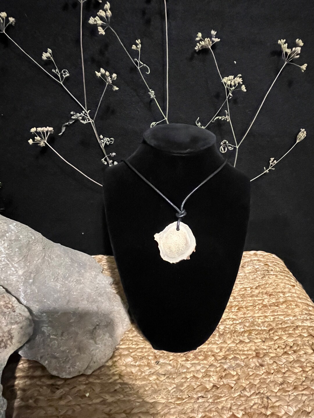 Primitive Deer Antler Pendant Necklace - Etsy