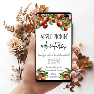 Apple Picking Invite, Apple Theme Invite, Apple Orchard Theme, Apple ...
