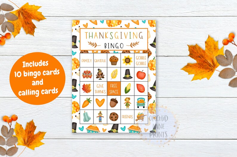 Thanksgiving Bingo, Kids Printable Bingo, Thanksgiving Printables ...