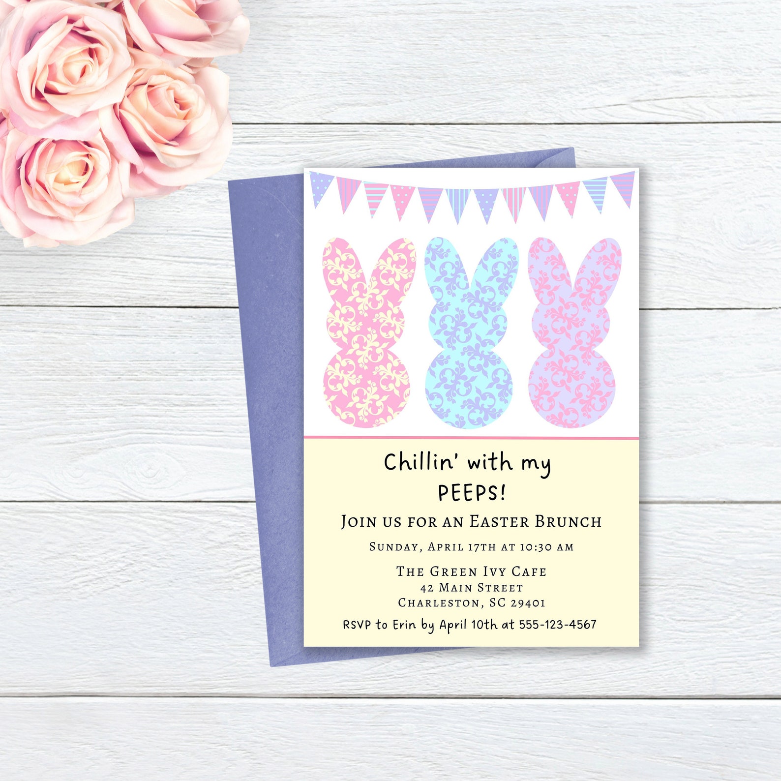 Easter Peeps, Chillin’ With My Peeps, Easter Invitation, Easter Party ...