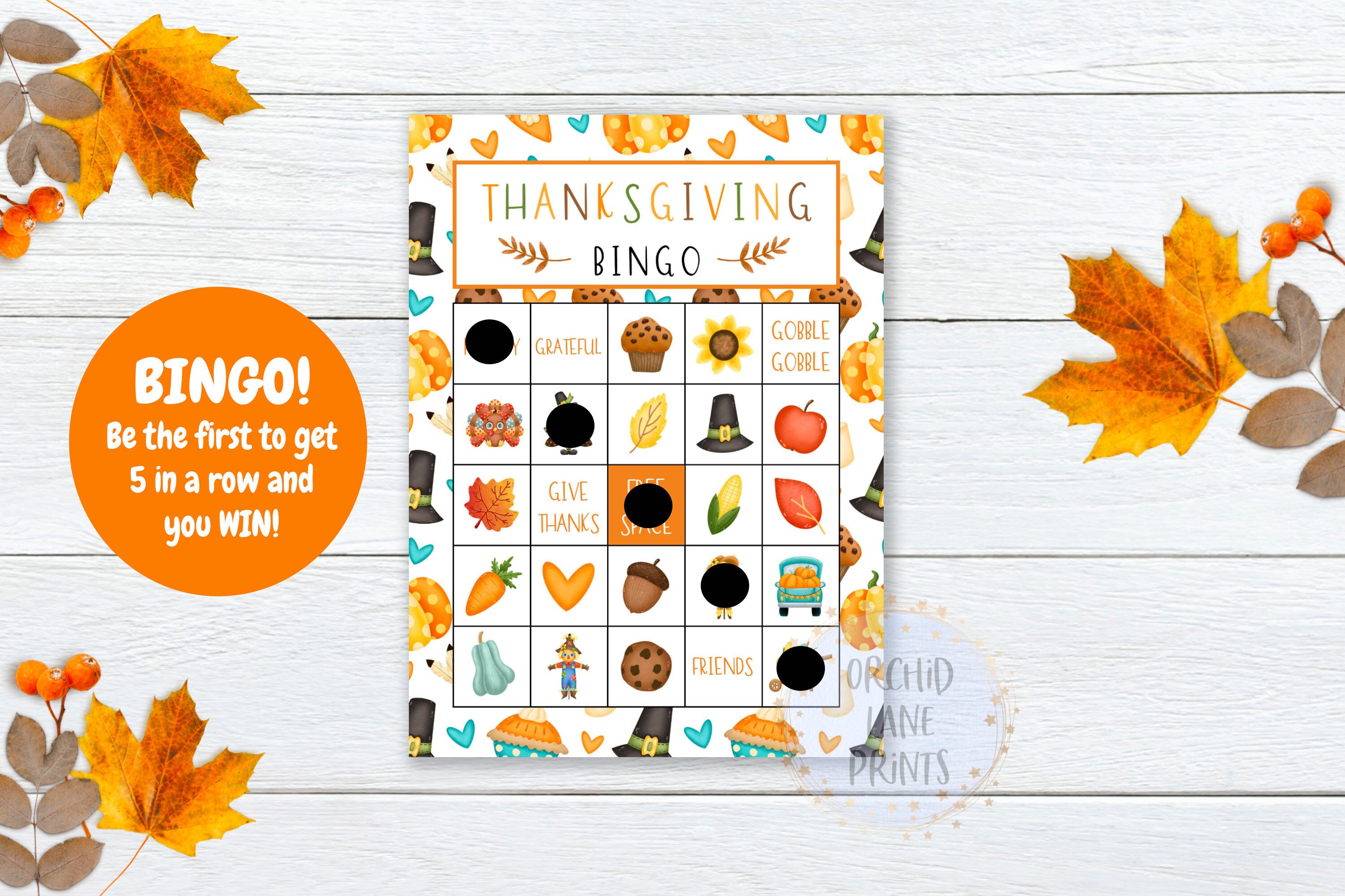 Thanksgiving Bingo, Kids Printable Bingo, Thanksgiving Printables ...