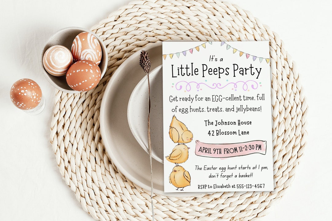 Kids Easter Party, Kids Easter Party Invitation, Easter Egg Hunt Invite ...