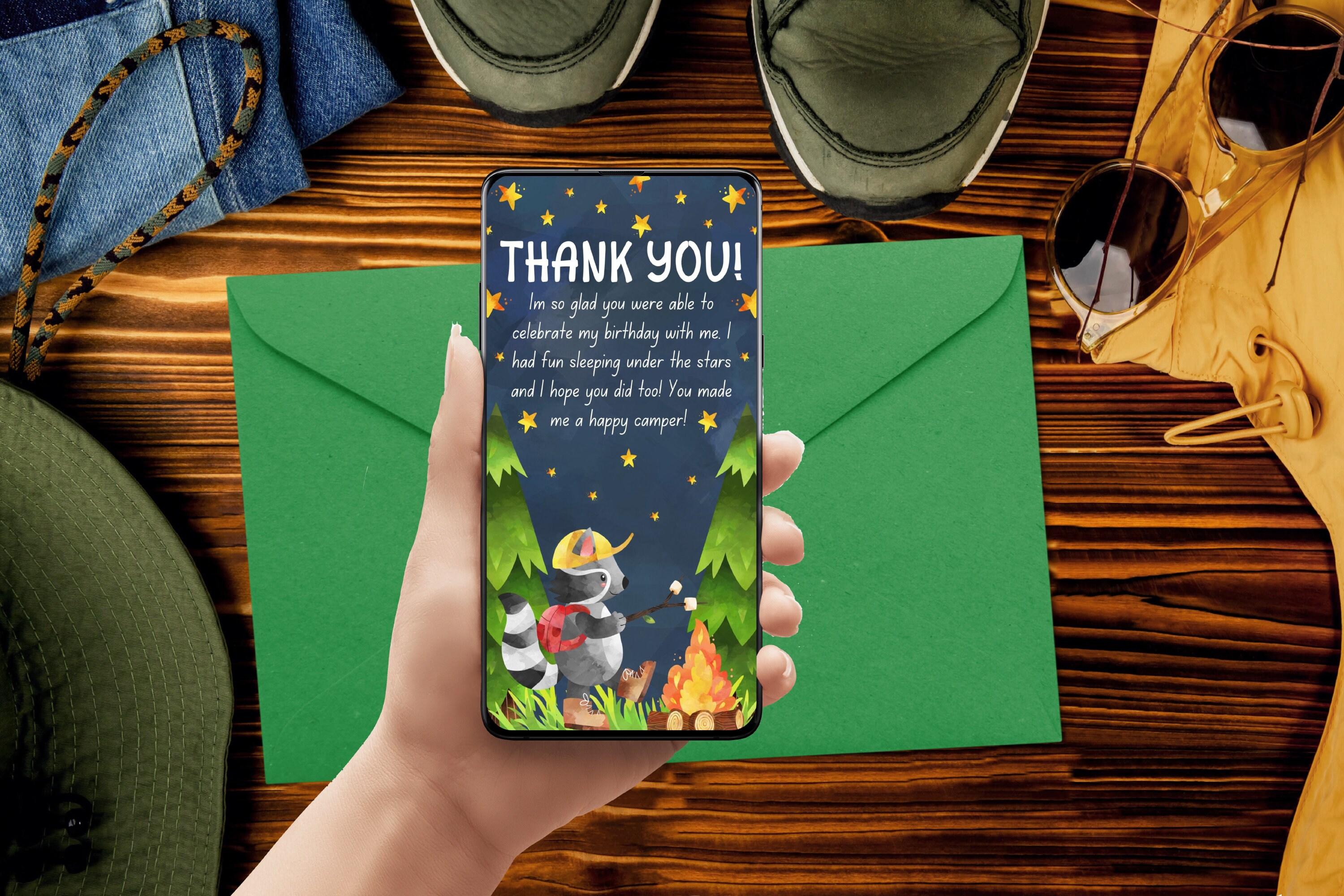 Camping Party Invitation, Camping Critters, Kids Camping Party, Kids ...