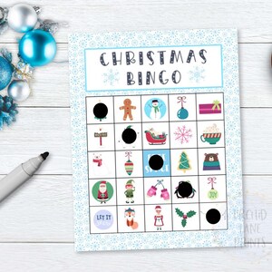 Christmas Bingo, Christmas Party Game, Christmas Printable, Holiday ...