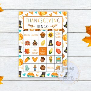 Thanksgiving Bingo, Kids Printable Bingo, Thanksgiving Printables ...