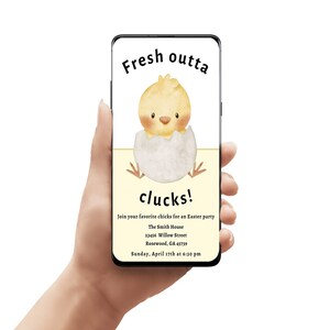 Easter Chick Invitation, Adult Easter Party Invite, Baby Chick ...