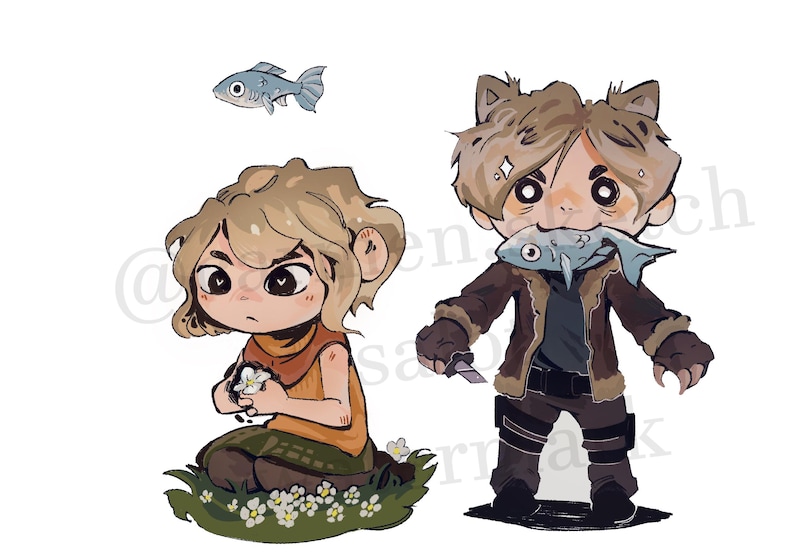 Catboy Leon and Normal Ashley || Resident Evil Shiny Stickers - Etsy