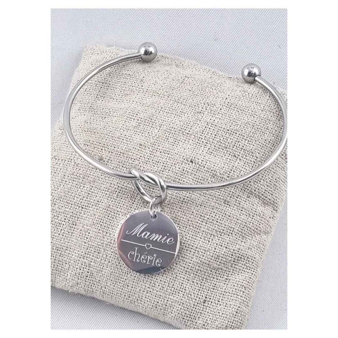 Steel Rush Knot & Medal Granny Darling to Personalize Jewel Grandmother ...