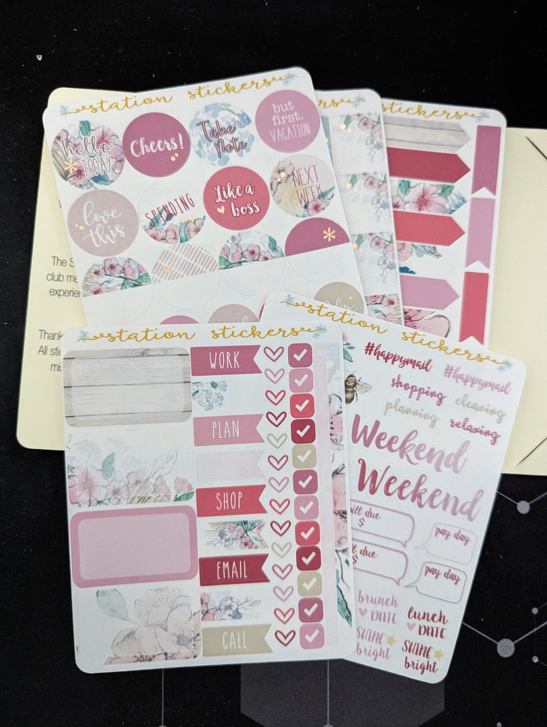 STICKERS new Station Stickers Subscription January 2017 - Etsy