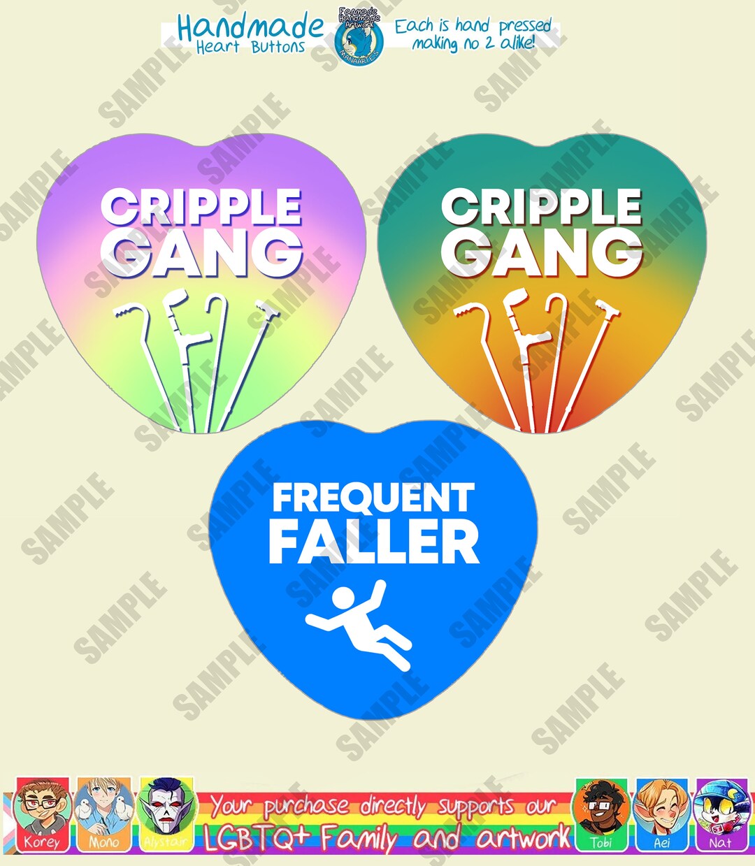 Hand Pressed Mobility Disability / Cane User / Frequent Faller / Safety ...