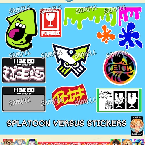 Splatoon Brand Logos new Logos and Splatoon 3 Graffiti - Etsy Hong Kong