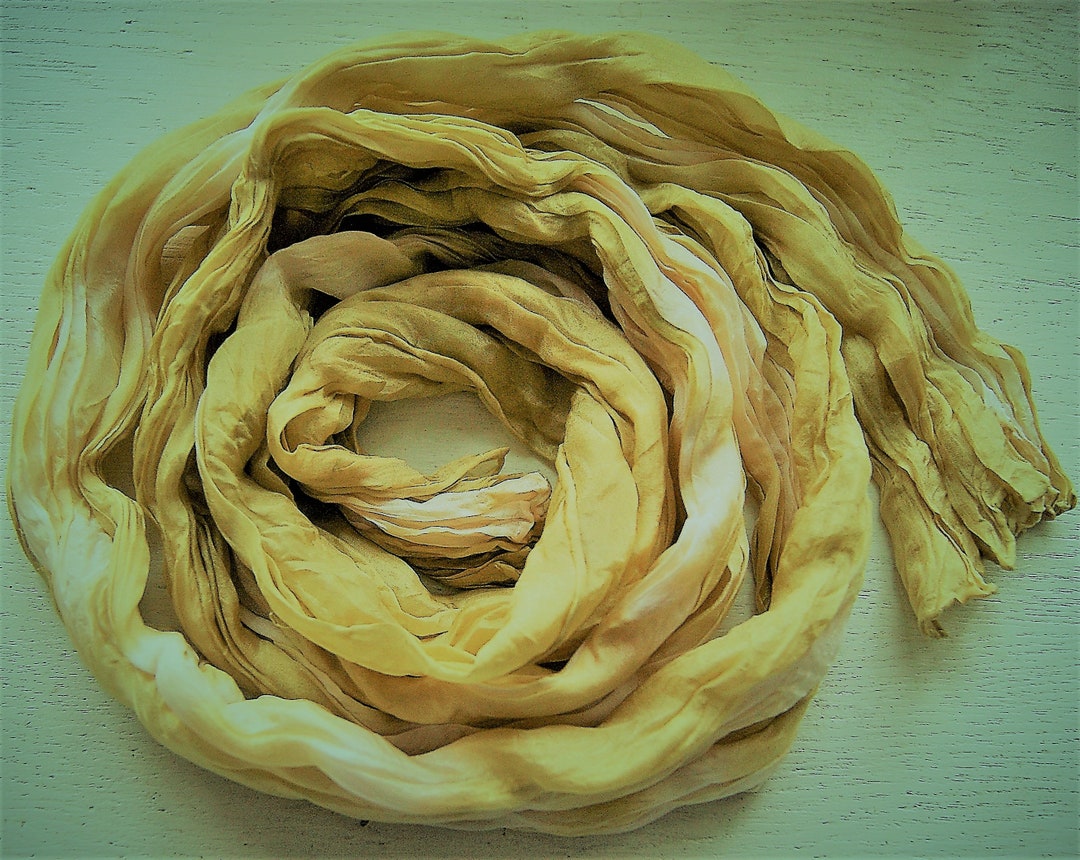 K199 /// Crash Silk Scarf Initial Size Approx. 45 X 180 Cm 100% Silk - Etsy