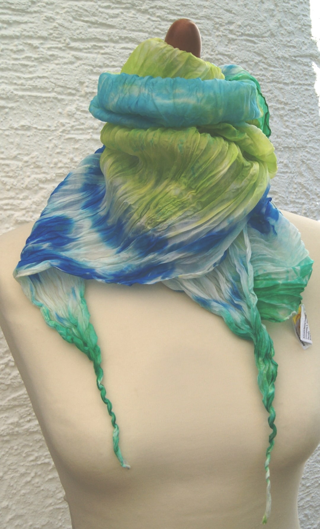 1034 / Crash Silk Scarf Scarf Initial Size 90 X 90 Cm 100% Silk - Etsy