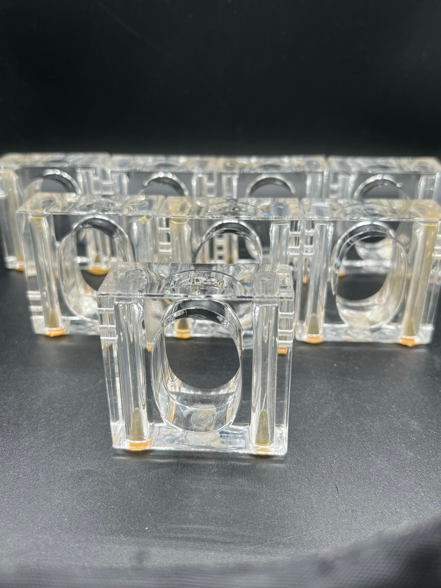Lucite napkin rings store