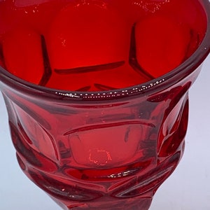 Vintage Bright Red Wine Glasses - Pressed Glass - Ornate Goblet Style ...