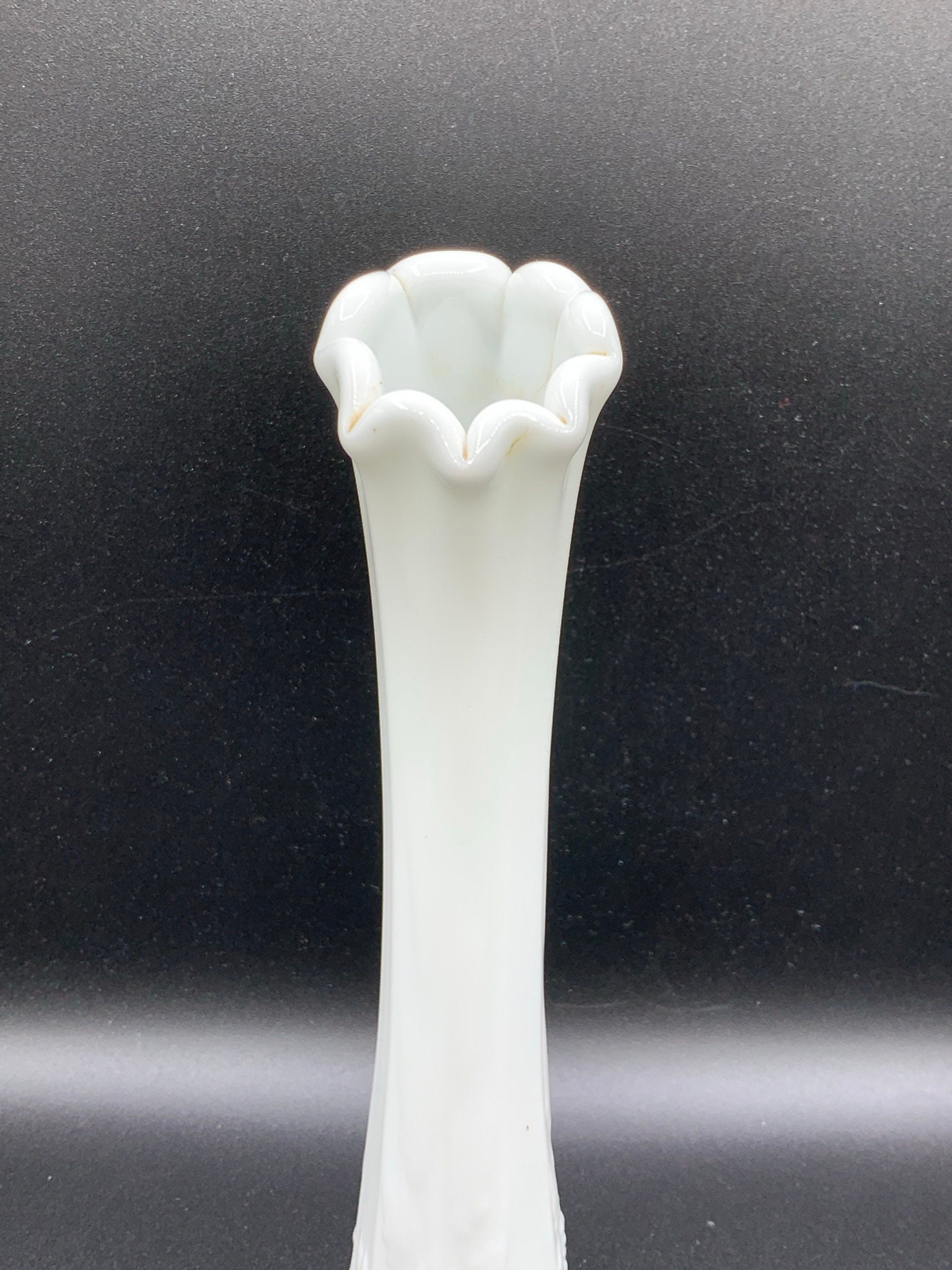 Mid Century Modern Vintage WC Milk Glass Swag Vase 9.5 | Etsy