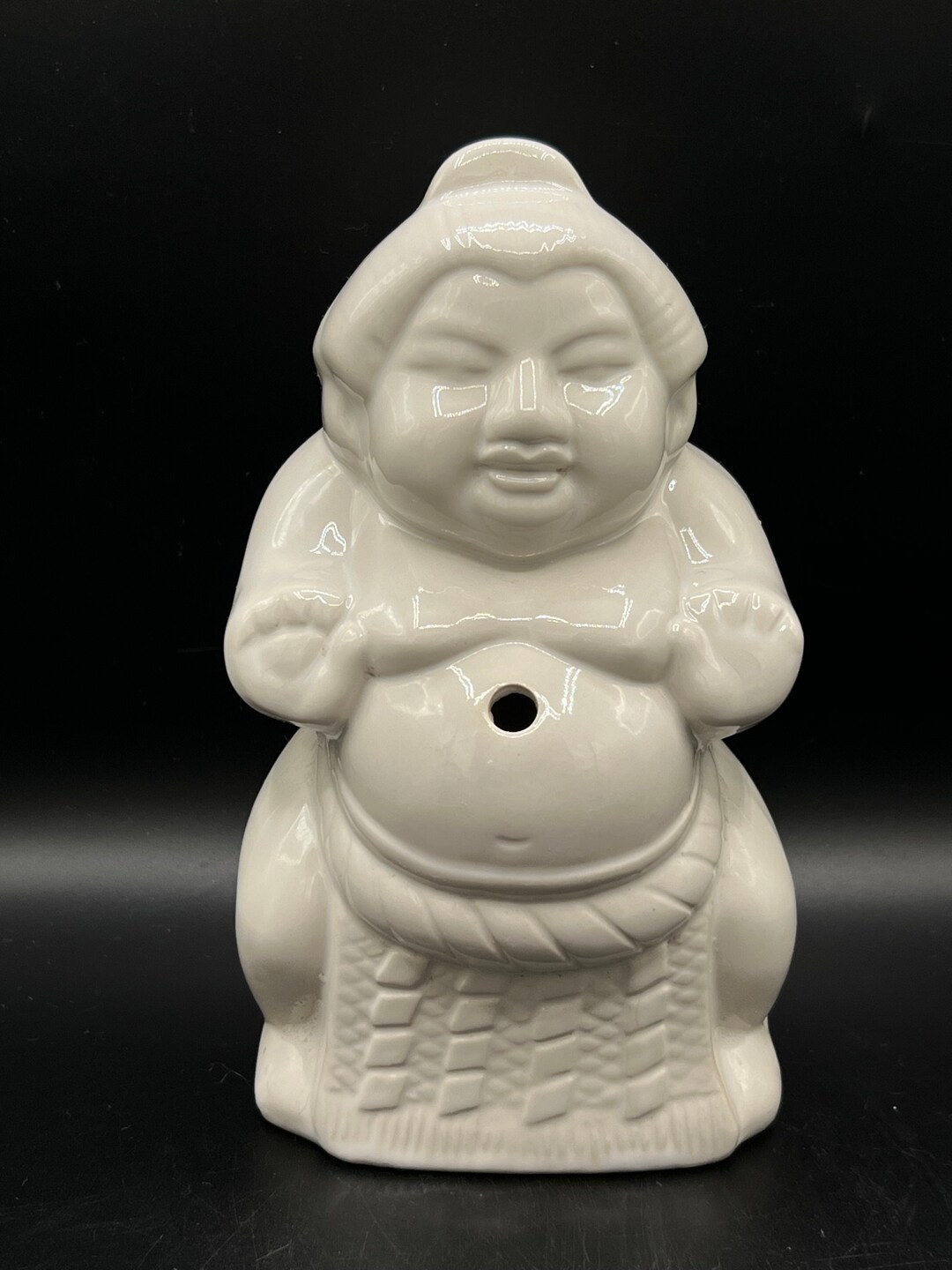 Vintage Asian Tiki Sumo Wrestler Figurine: Cocktail Cup Bamboo Planter ...
