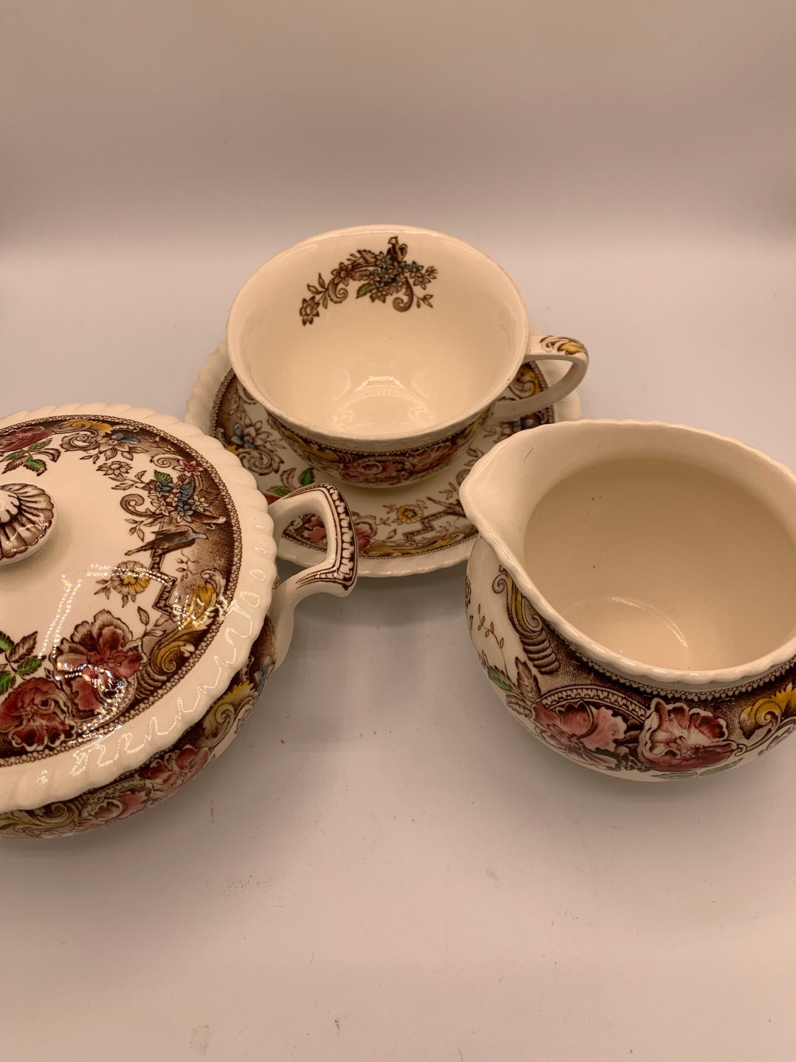 Vintage Johnson Brothers Devonshire Brown Multicolor Pattern - Etsy