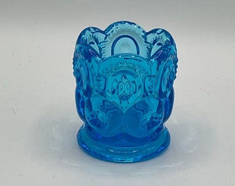 Blue Glass Toothpick Holder - Etsy