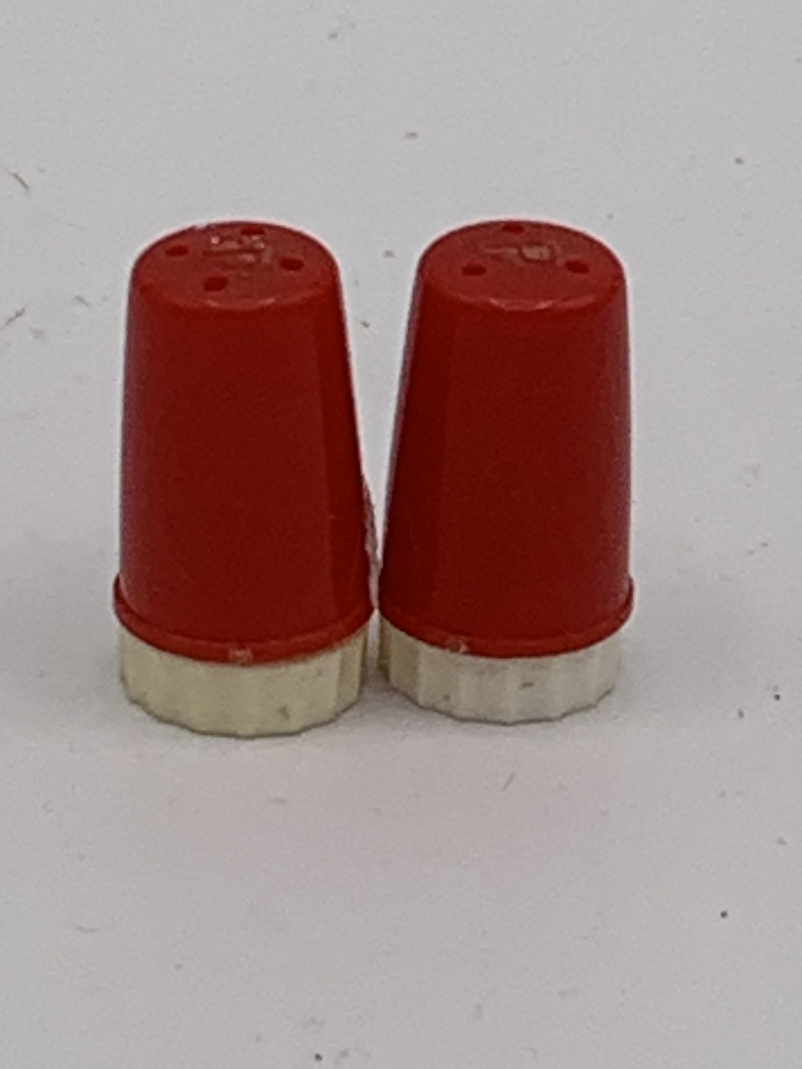 Vintage Salt and Pepper Shakers SUPER MINI Red Plastic - Etsy