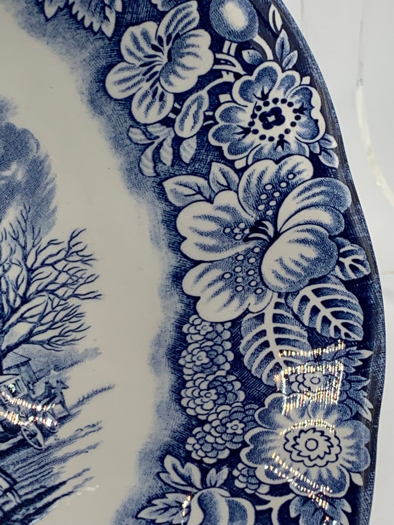 Liberty Blue Staffordshire Round Vegetable Bowl Get - Etsy