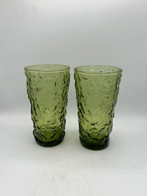 Vintage Morgantown Glass Green Iced Tea Glasses Set of 2 - Etsy