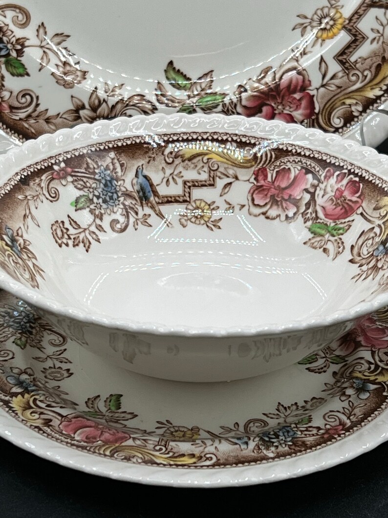 Vintage Johnson Brothers Devonshire Brown Multicolor Pattern - Etsy