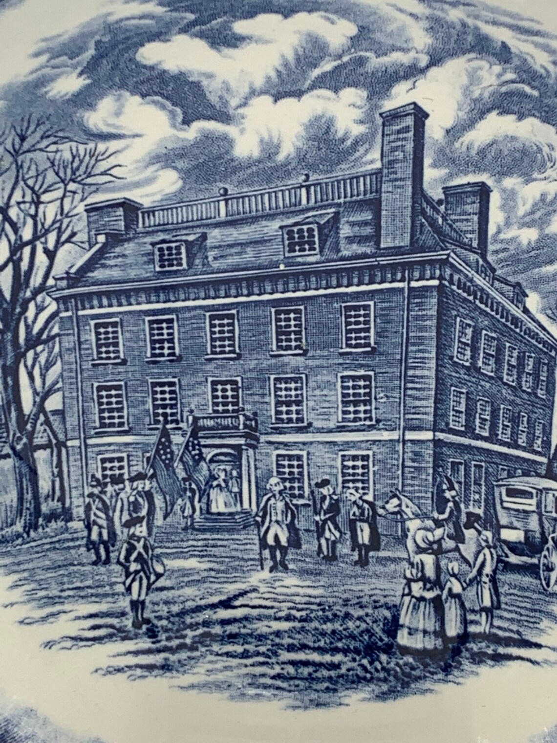 Liberty Blue Staffordshire Round Vegetable Bowl Get - Etsy