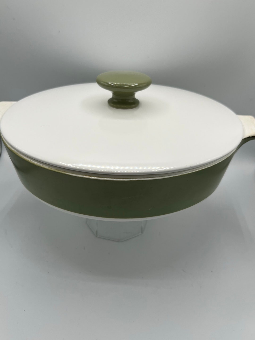 Vintage Olive Green Corning Ware - 8 1/2 Inch Skillet With Lid - Great ...