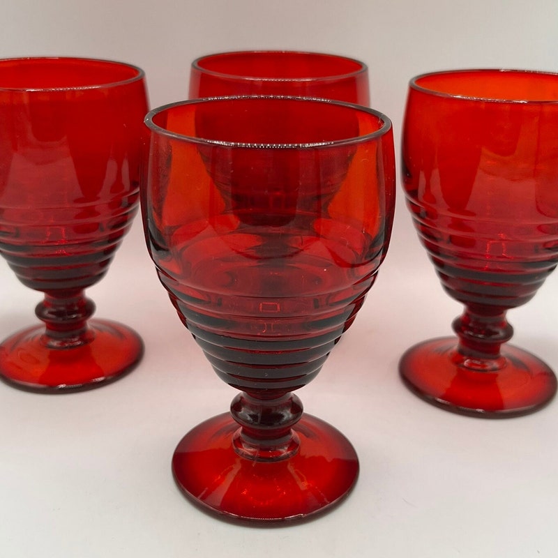 Bright Red Glasses - Etsy