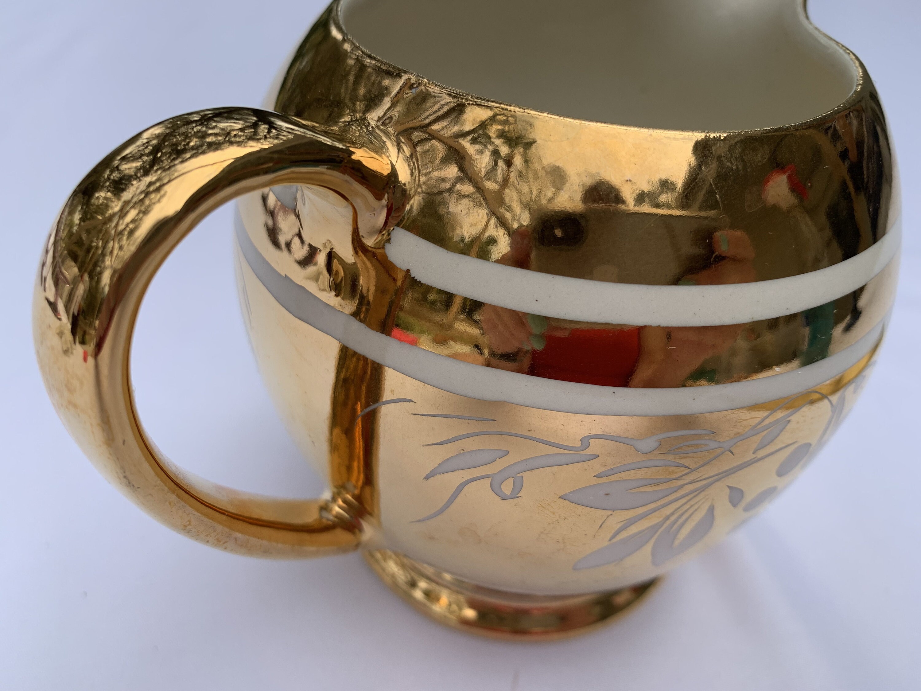 Small Gold Pitcher - Sadler - Made in England - Lustreware - MCM - Etsy