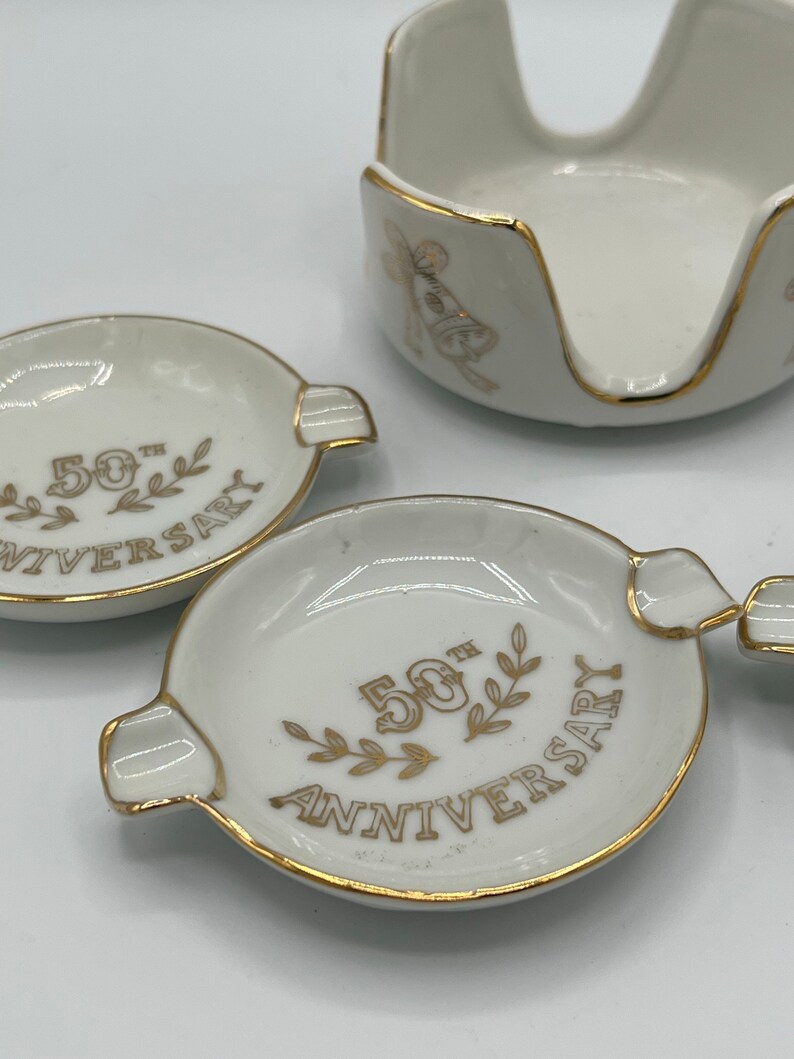 MCM 50th Anniversary Ashtray Set: Nested Ceramic Ashtrays - Etsy