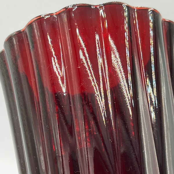 Red Glass Vases - Etsy