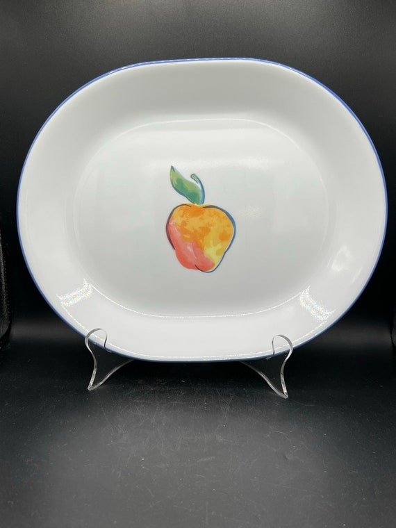 Rare Vintage Corelle Oval Platter Fruit Basket Pattern - Etsy