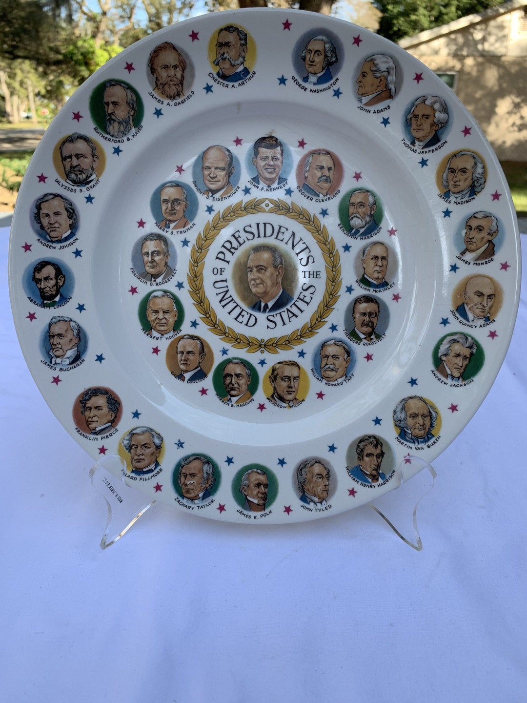 US President's Plate, Richard Nixon, LBJ, or JFK Featured, Vintage ...
