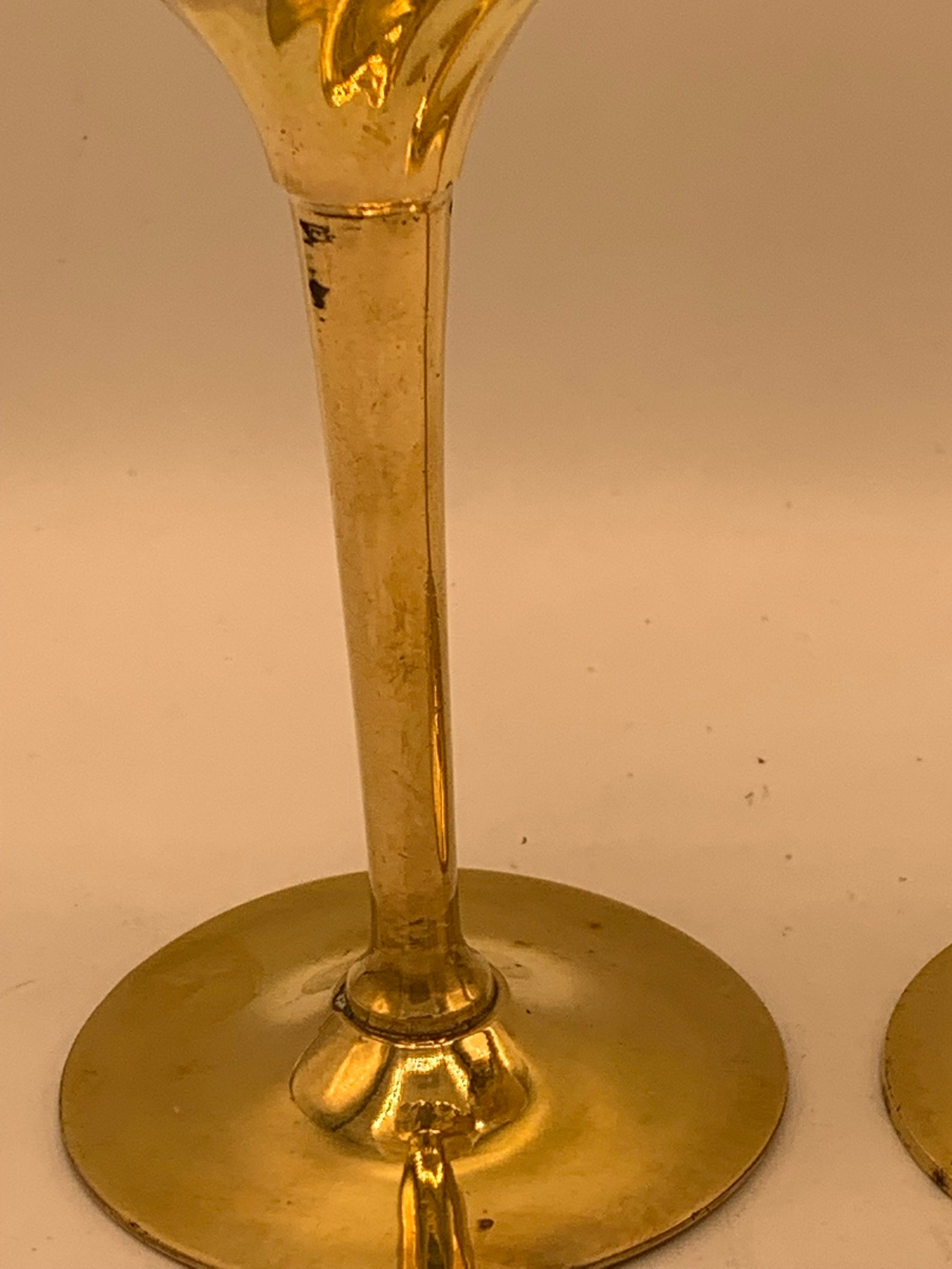 Set of 2 Gold Goblets Swirled Bowl Great Weight and Size - Etsy