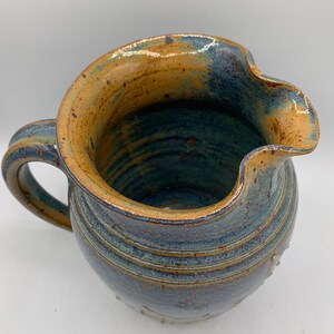 Vintage Salt Glaze Pitcher - GREAT Color and Design!! Fantastic Blues ...