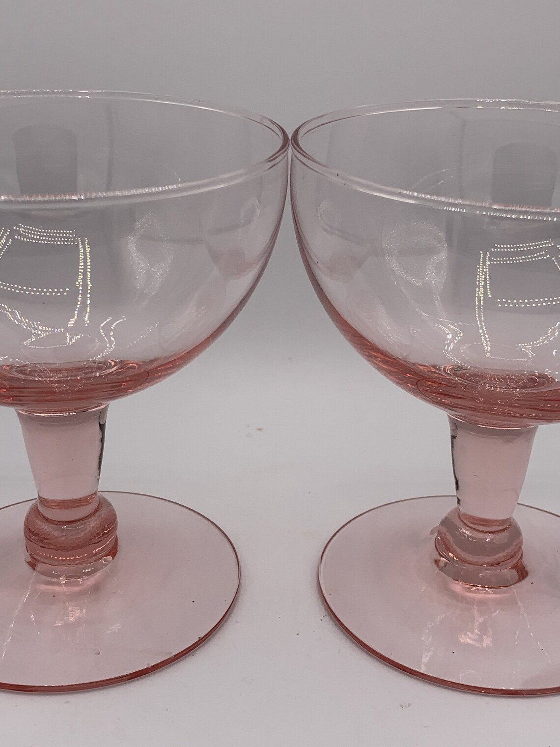 Vintage Light Pink Compote Dish Set of 2 Pretty in Pink - Etsy