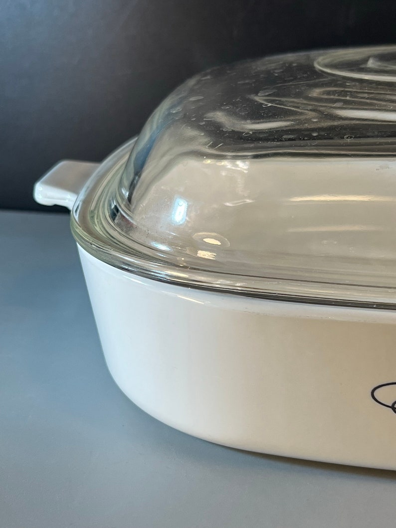 Vintage Corningware Trefoil Scroll Casserole Dish: 10-inch Square With ...