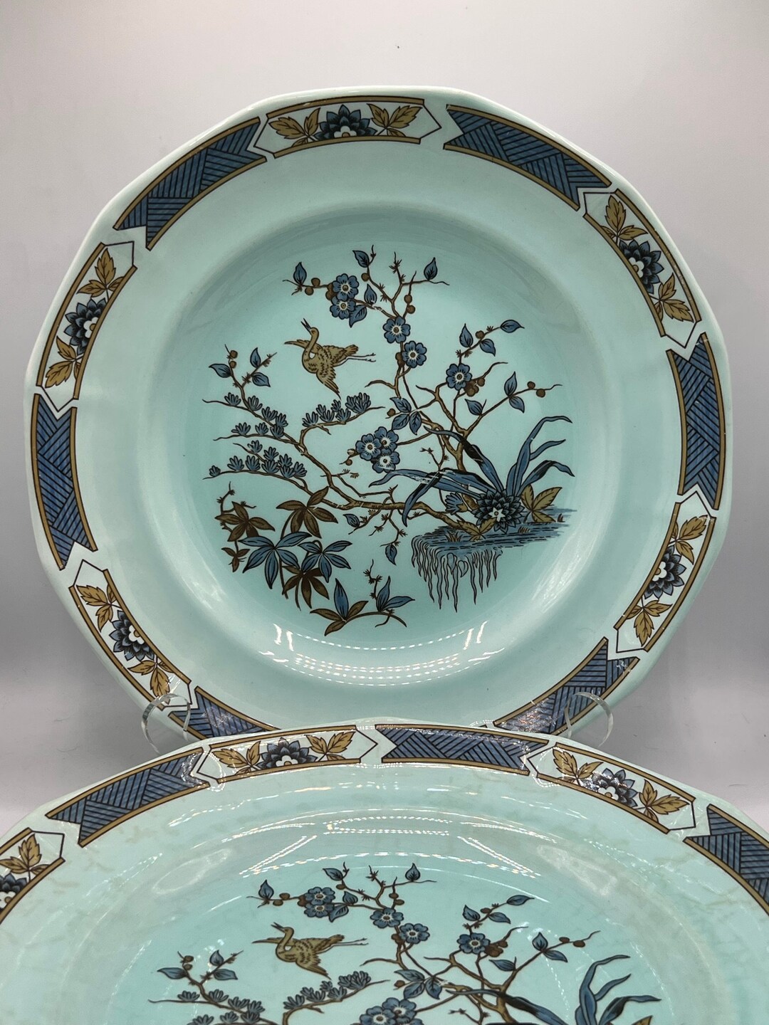 Vintage Calyx Ware - Ming Toi Pattern - Set of 2 Dinner Plates ...