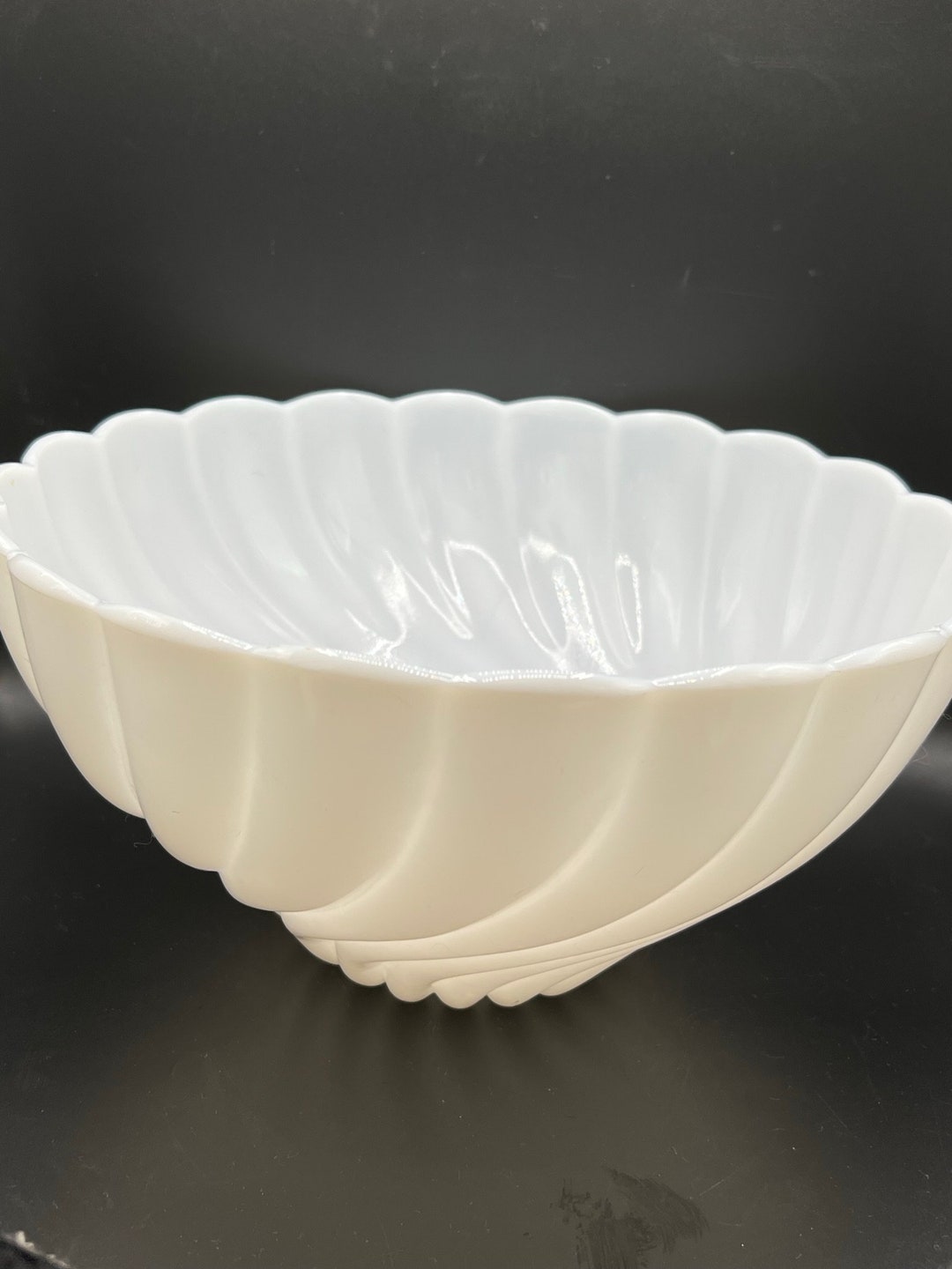 Vintage Milk Glass Bowl - Swirl Pattern - Such a Great Dish!! - Great ...